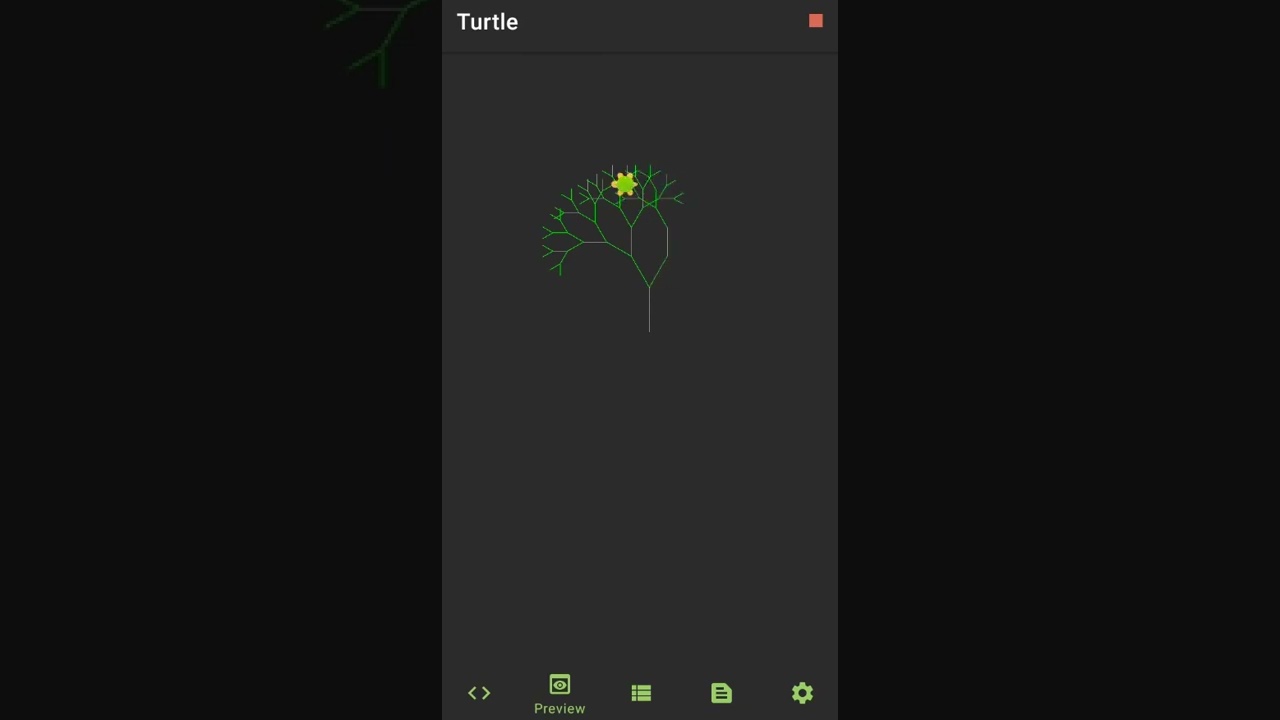 Turtle Graphics tree example