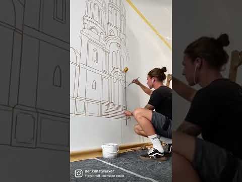 How I Do First Lines (For BIG Murals)