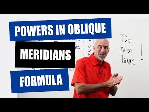 Optician Training: How To Use The Powers In Oblique Meridians Formula