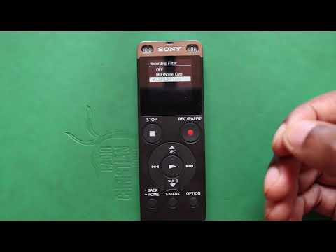 How to Use the Sony ICD ux560: Video 4 - Setting a Recording Filter