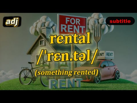 [adj] Rental meaning (something rented) with 5 examples