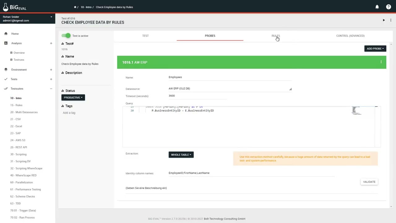 BiG EVAL Quick Walkthrough