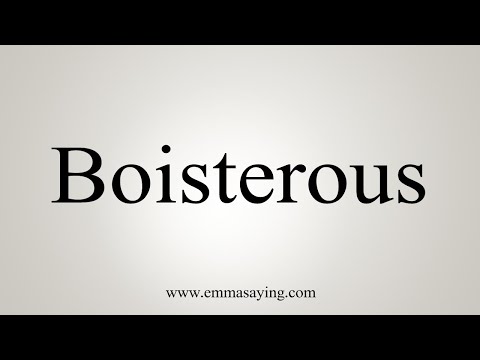 How To Say Boisterous