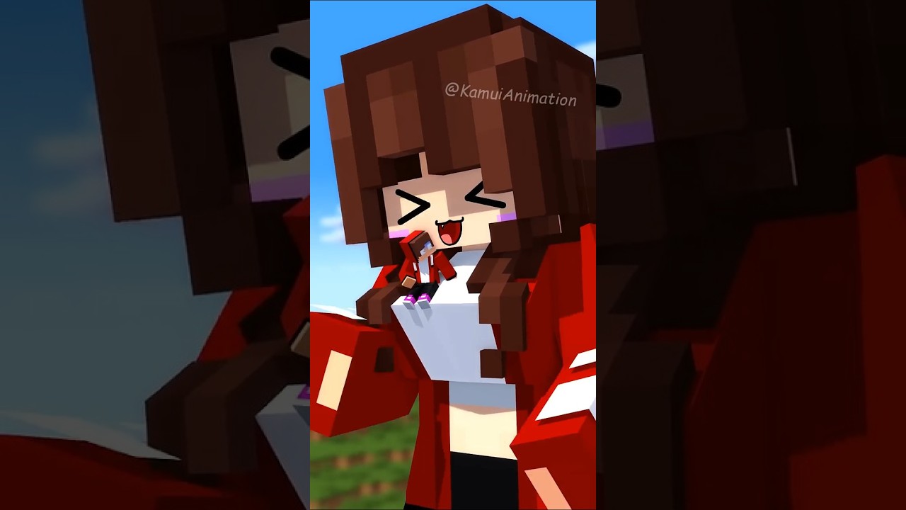 JJ's sister Grows Giant - MAIZEN Minecraft Animation #shorts