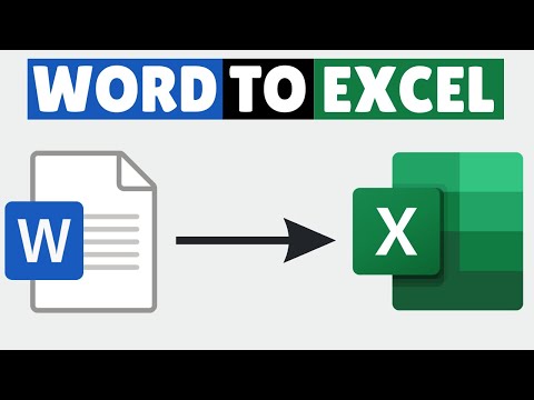 How to Convert Word Document to Excel Spreadsheet 2025