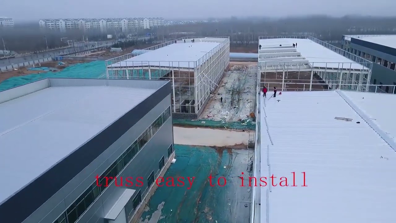 Long span steel frame warehouse workshop construction