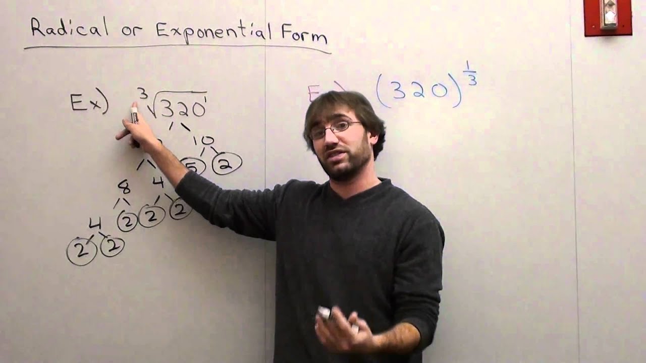 Free Math Lessons Radical or Exponential Form