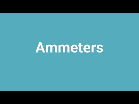'Ammeters' Meaning and Pronunciation