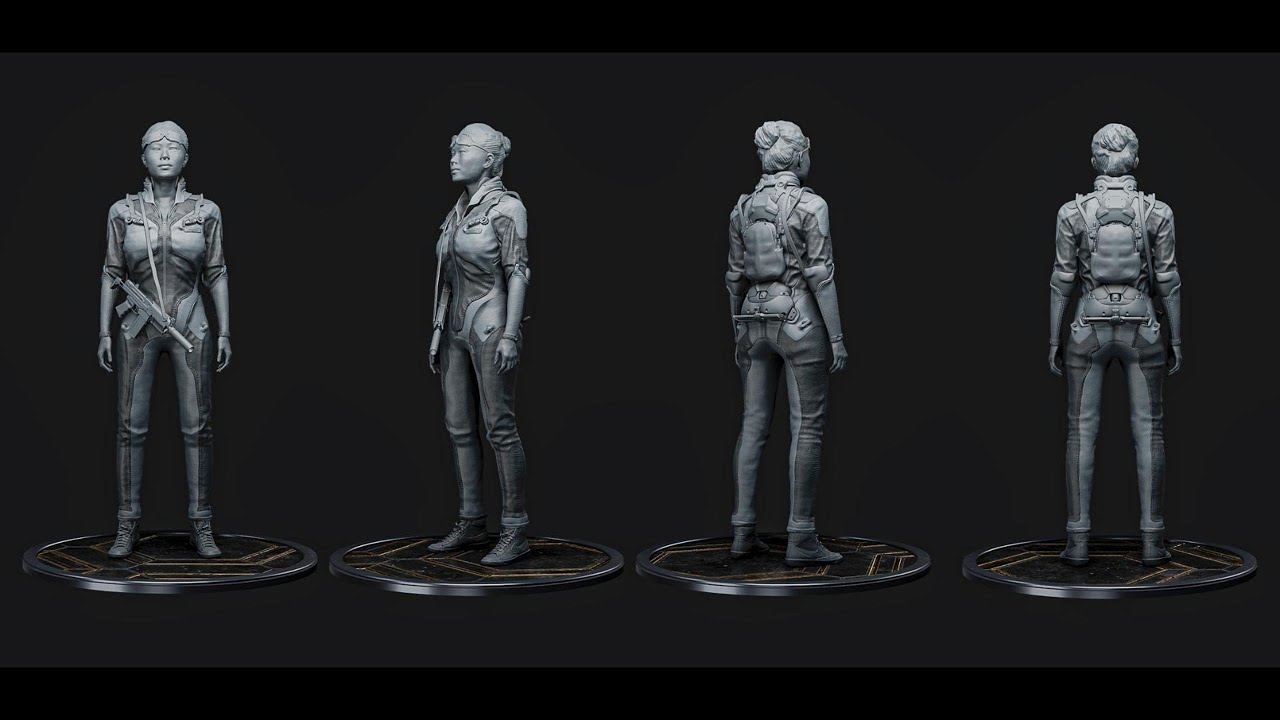Zbrush timelapse - Sci-Fi character concept.