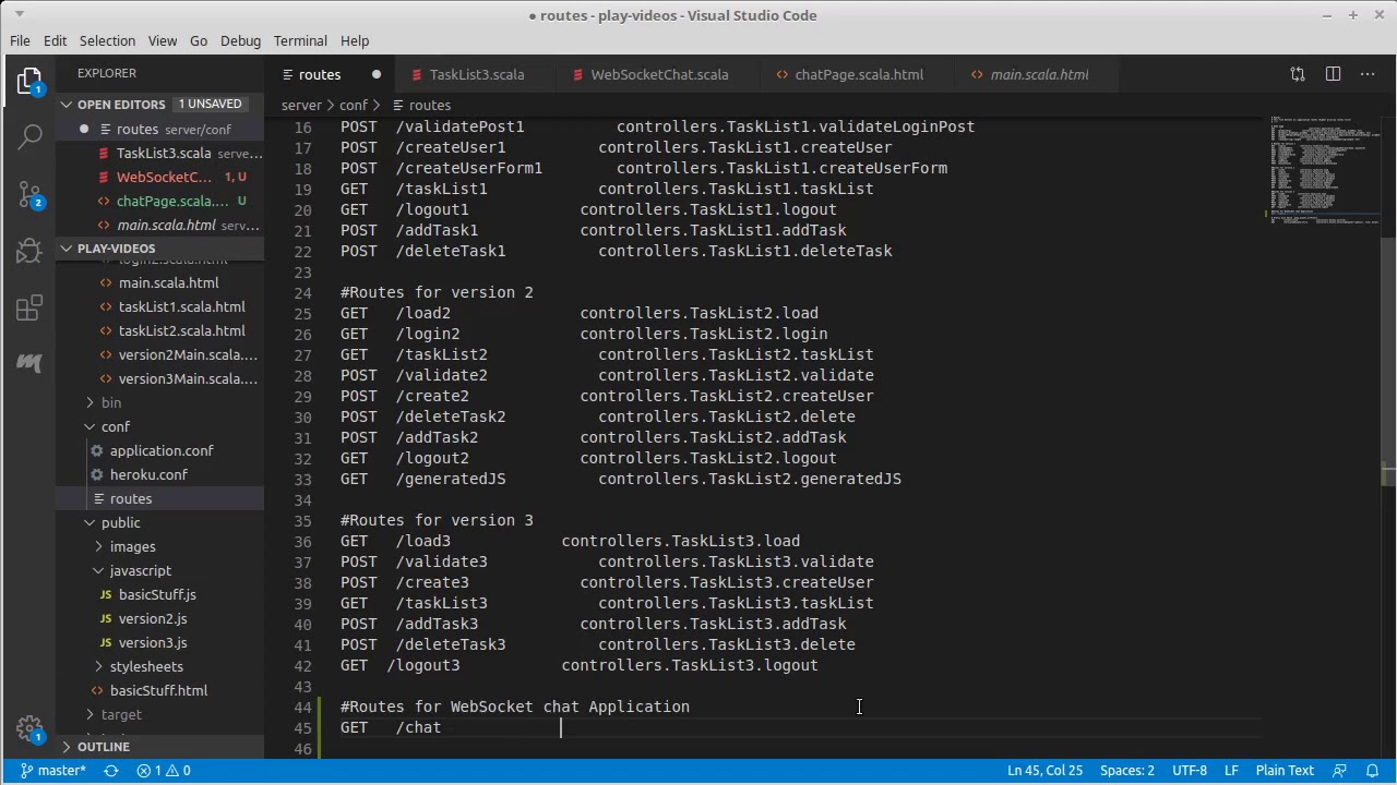 WebSocket Chat Part 1 (Play using Scala)