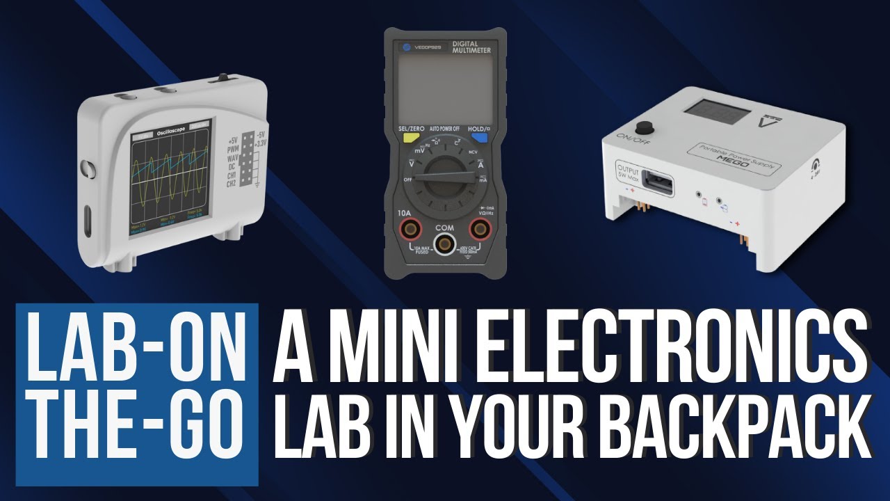 Lab-On-The-Go, a miniature electronics lab in your backpack