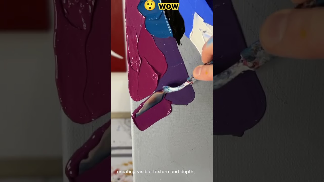 Portrait painting with impasto painting techniques