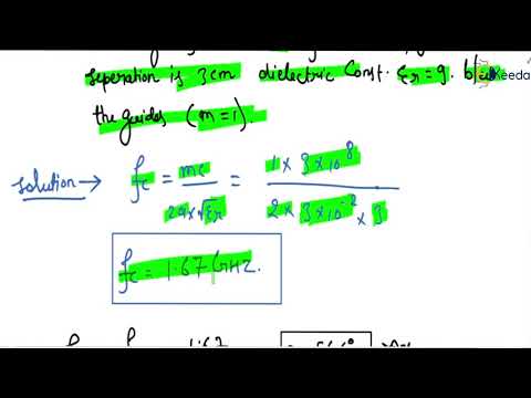 Numerical 2: Parallel Plane Waveguide - Waveguide - GATE Electromagnetic Fields Video Lecture ...