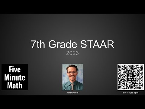 2023 7th Grade STAAR from Five Minute Math