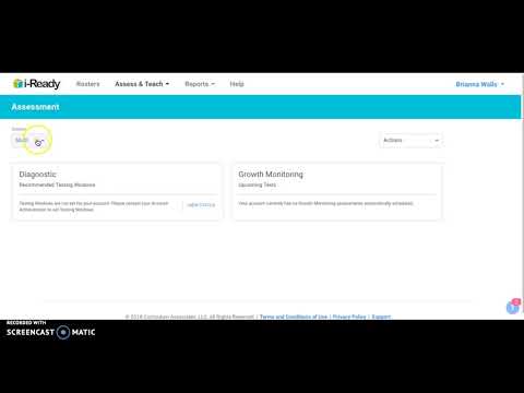 Assigning a Diagnostic in iReady