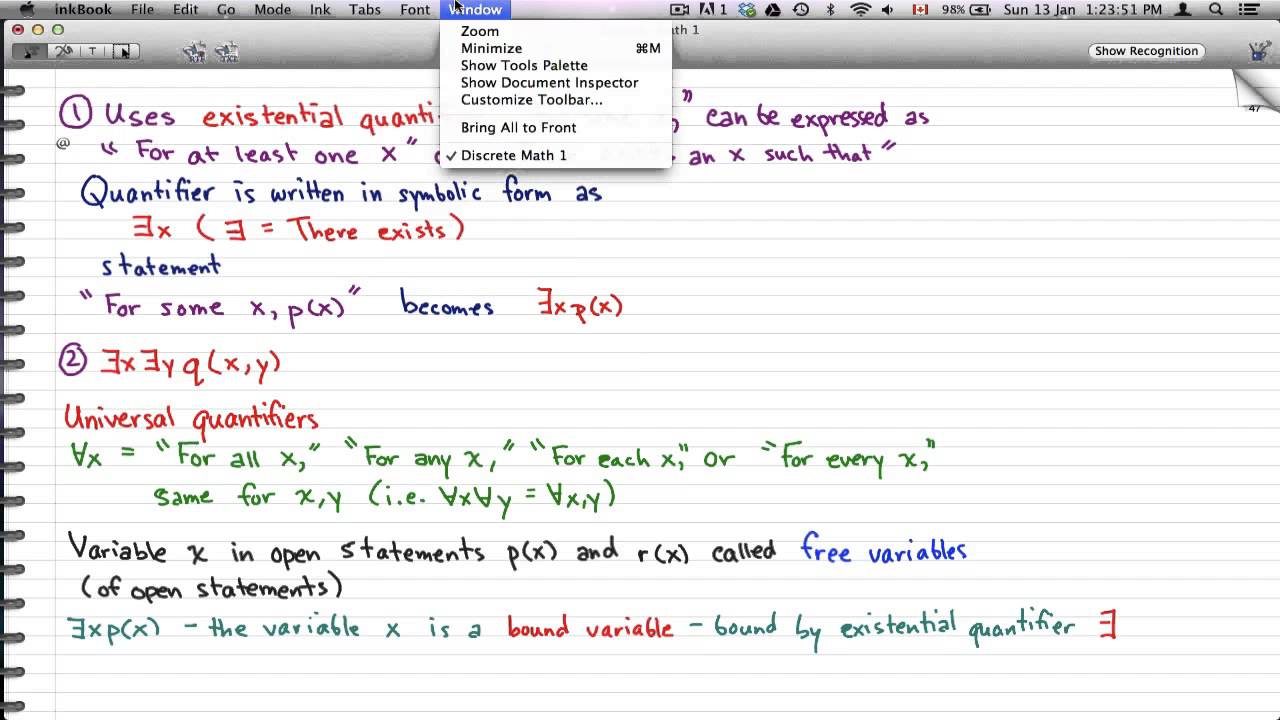 Discrete Math 1 - Tutorial 37 -  Quantifiers