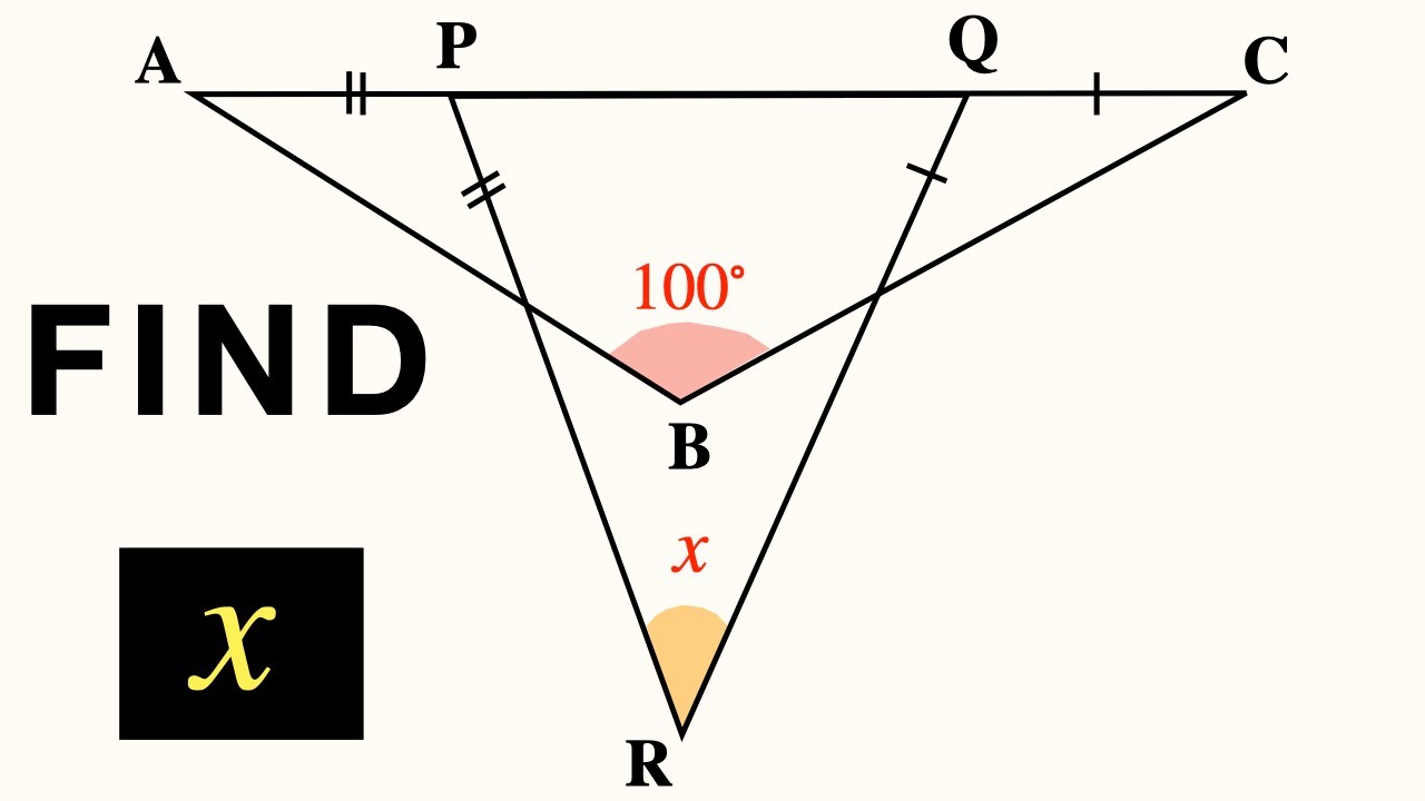 Find Angle X In Triangle Shown | Learn To Solve Geometry Problem Quickly