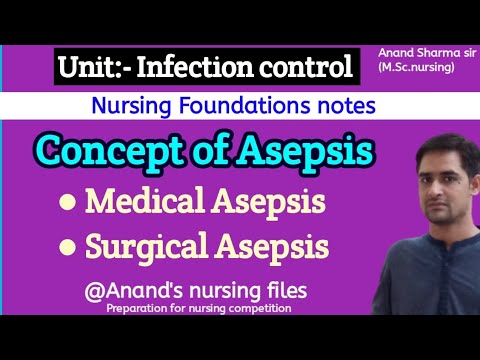 Concept of Asepsis//Medical Asepsis//Surgical Asepsis//Difference between Medical & surgical Asepsis