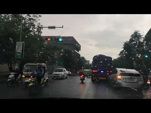 The way in Phnom Penh Cambodia during the raining on date 20220622