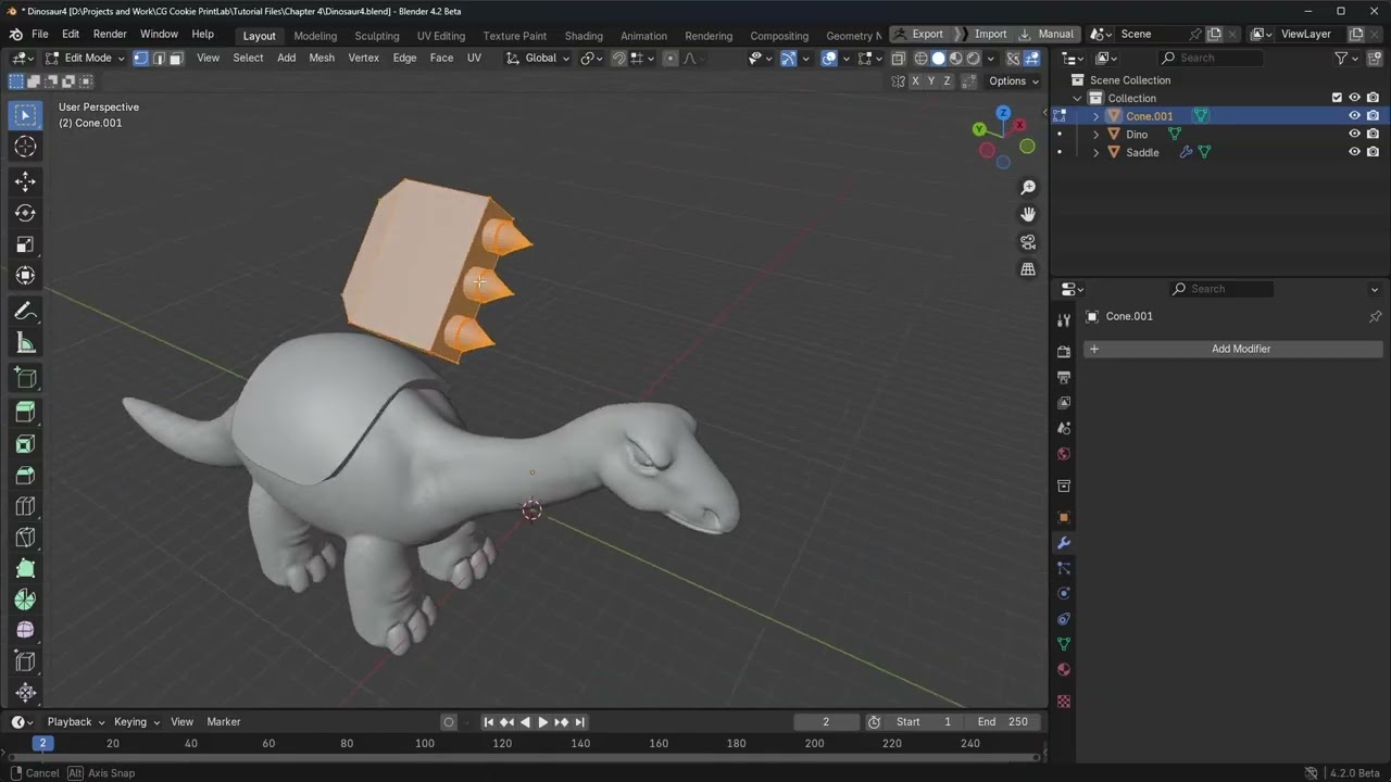 29. Mix Modes in Blender: Adding Weaponry to Your Sculpted Dinosaur