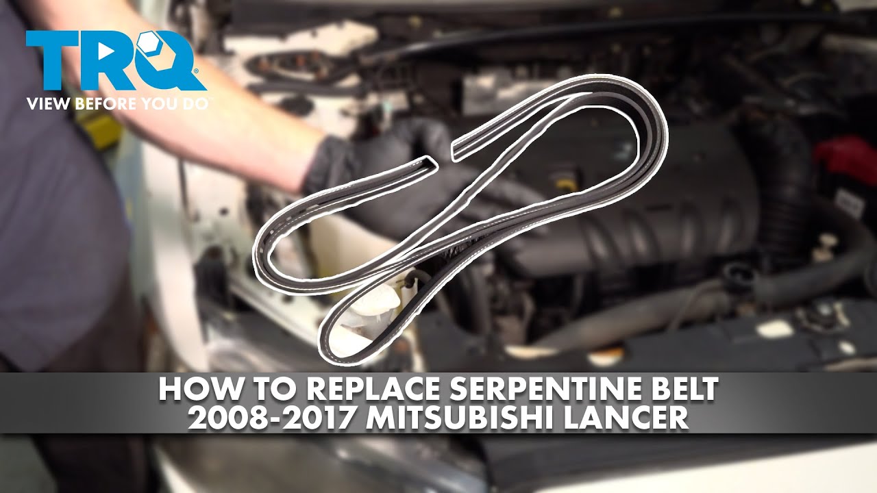 How to Replace Serpentine Belt 2008-2017 Mitsubishi Lancer 2.4L L4