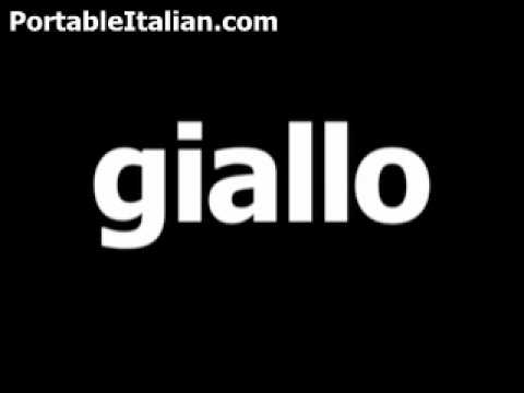 Italian word for yellow is giallo