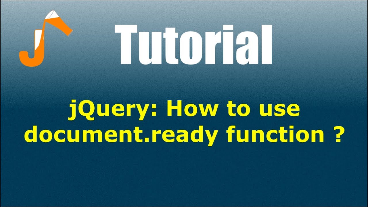 jQuery: How to use document.ready function ?