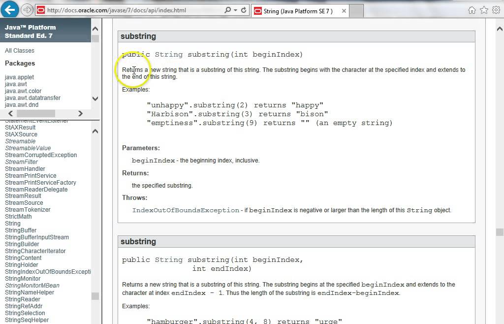 Java API Documentation Javadoc