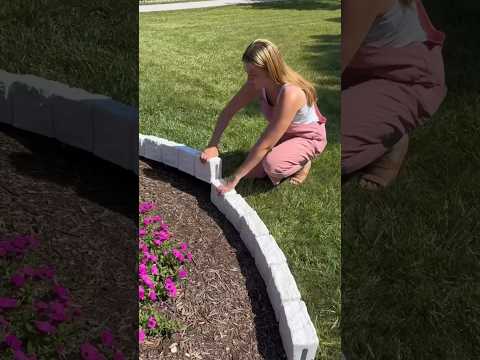 Landscape Edging 🌿 Faux Stones that are lightweight to transform your backyard