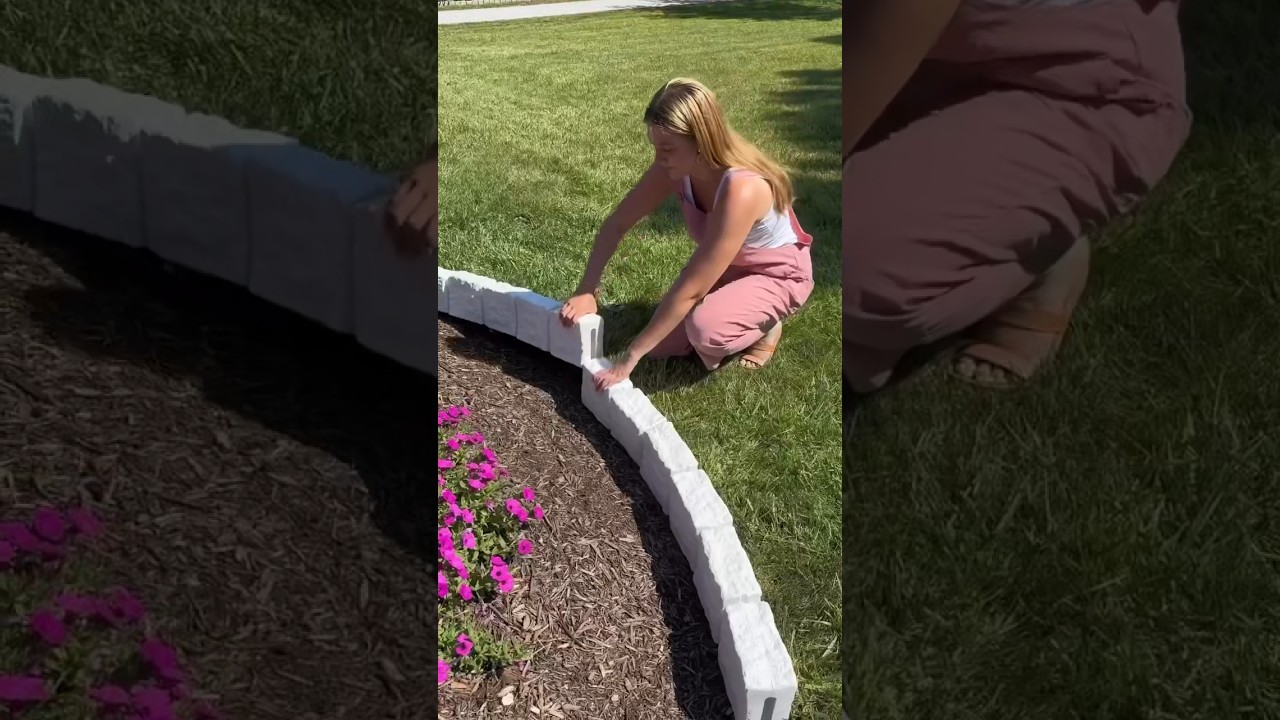 Landscape Edging 🌿 Faux Stones that are lightweight to transform your backyard