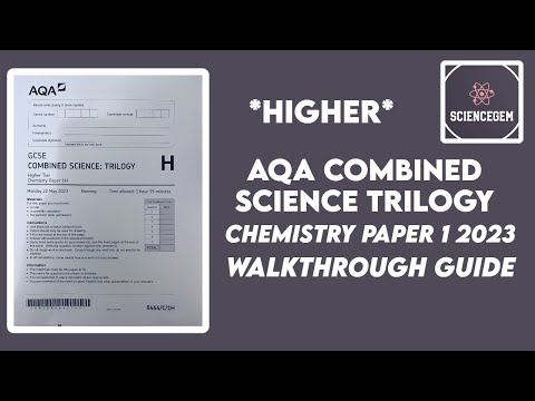 AQA GCSE COMBINED SCIENCE CHEMISTRY PAPER 1 2023 TRILOGY PAPER WALKTHROUGH || ScienceGem