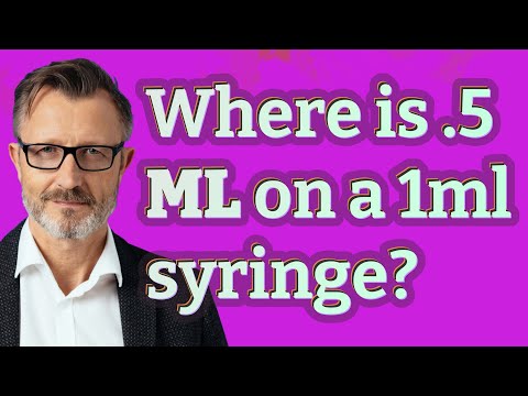 Where is .5 mL on a 1ml syringe?