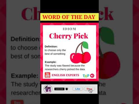 Idiom of the day "CHERRY PICK" | English Vocabulary |#Englishexperts #Shorts #vocabulary #idioms#ssc