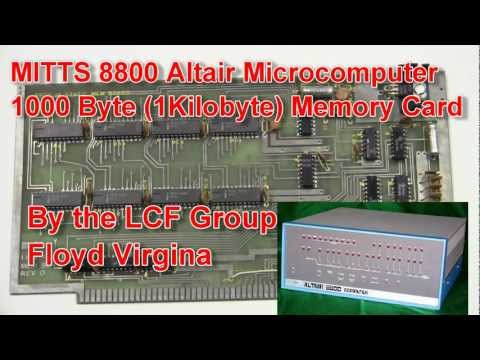 MITS 8800 Microcomputer 1 Kilobyte Memory Card