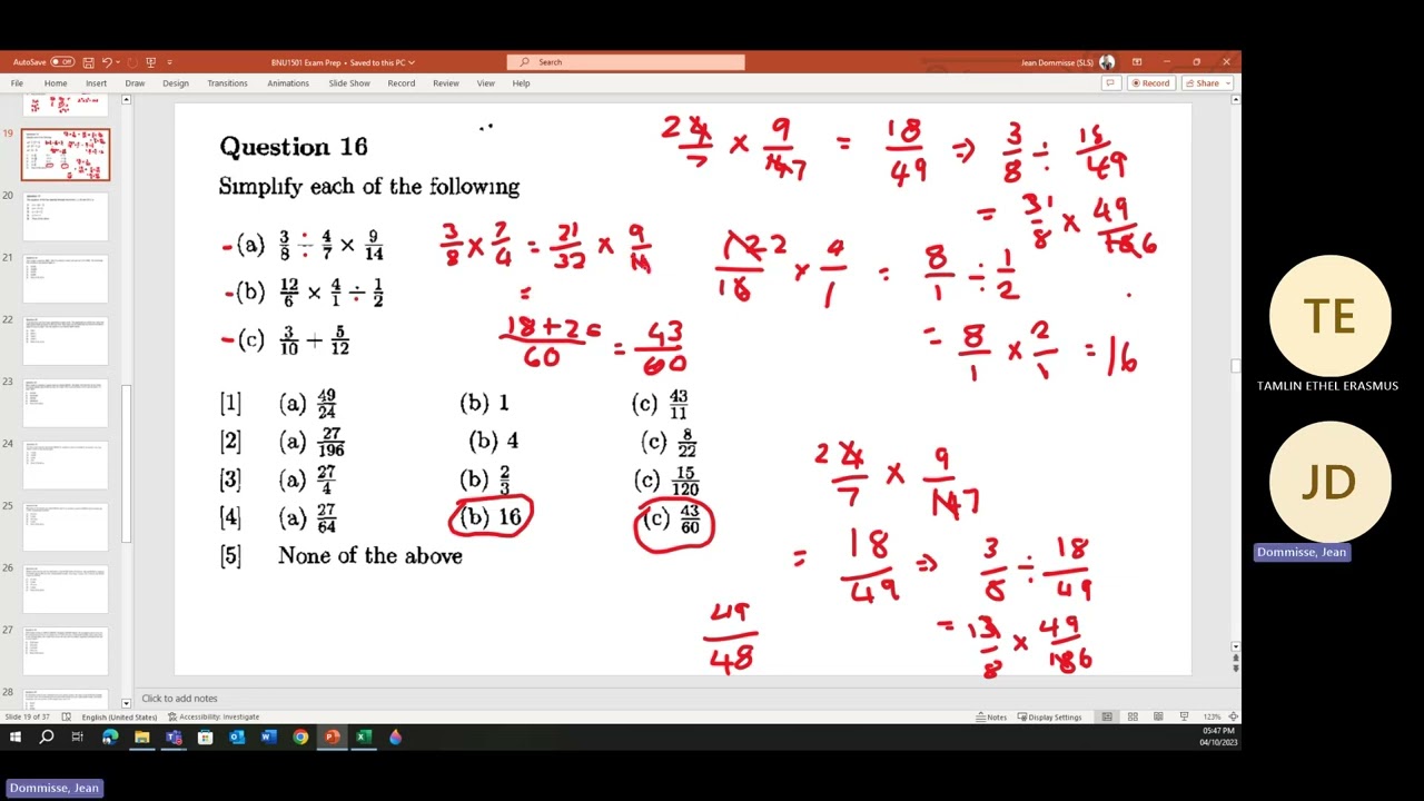 Basic Numeracy Skills BNU1501 EXAM PREP