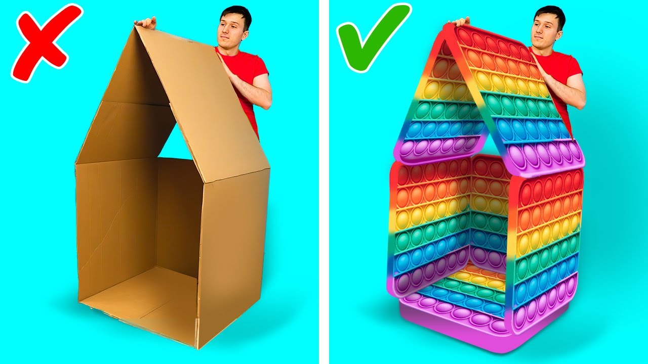 ¡CASA POP IT! 🌈 || Manualidades asombrosas de crianza y dispositivos que asombrarán a tus hijos
