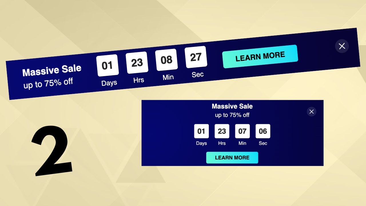 Design A Countdown Timer Banner Using HTML, CSS & JS (Part 2)
