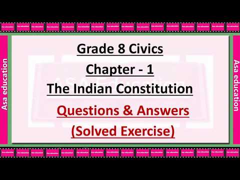 Chapter 1: The Indian Constitution Video Lecture - Class 8