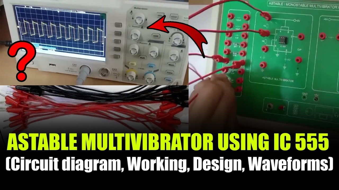 ASTABLE MULTIVIBRATOR USING IC 555 :-(Circuit diagram, Working, Design, Waveforms)