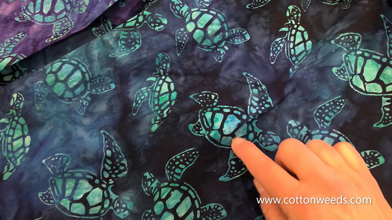 The Fabric Fondle Jan.  10: Sea turtle batiks from Robert Kaufman!