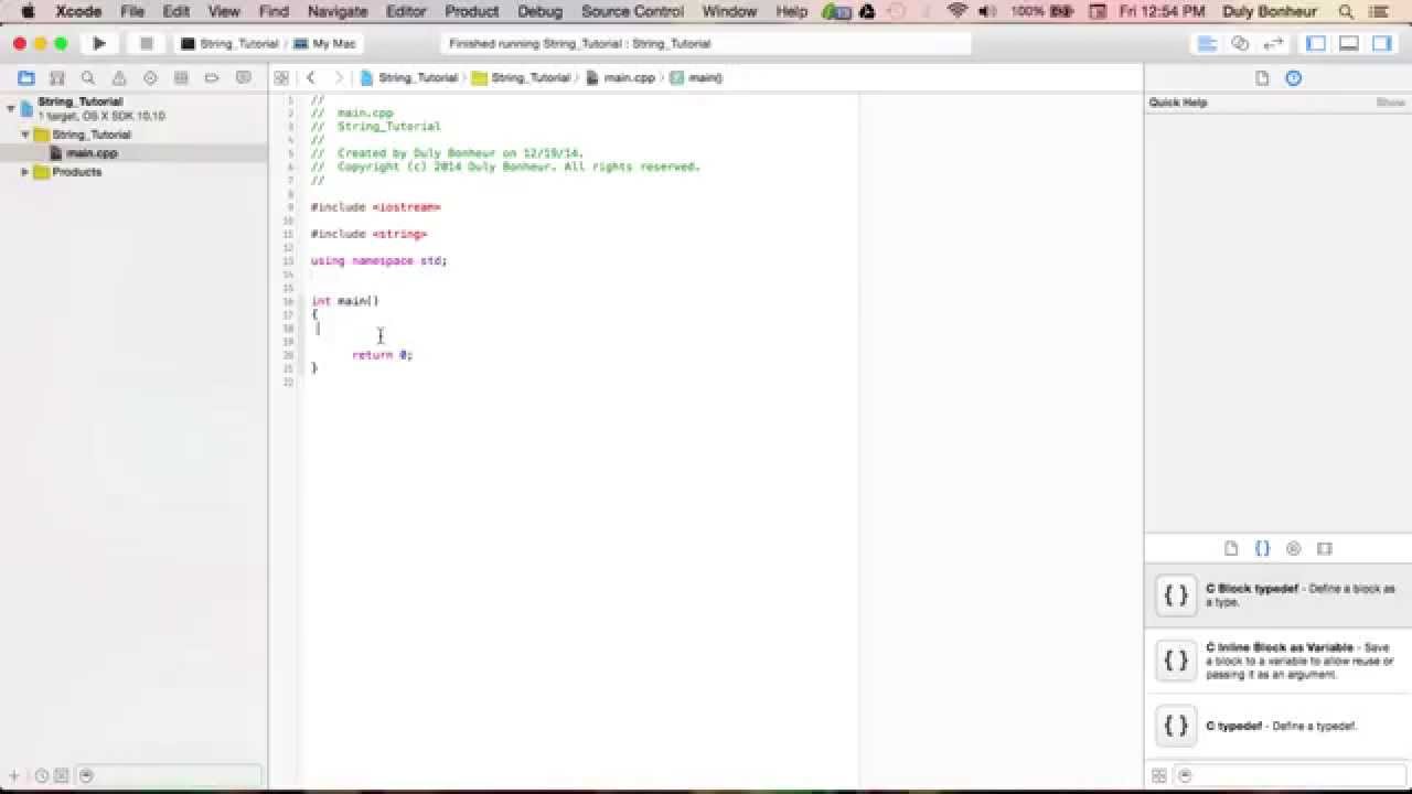 String Class: Initialization and Declaration