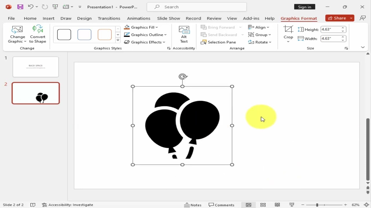How to insert flat icon in PowerPoint 365