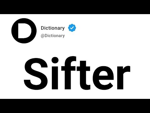 Sifter Meaning In English