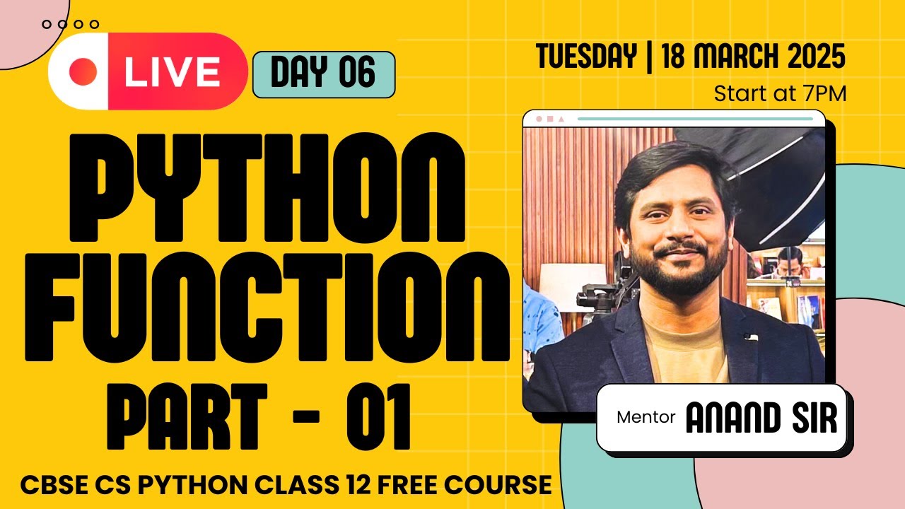 Day 06 | CS Python Class 12 | Chapter 03 | Python Function | Important Questions