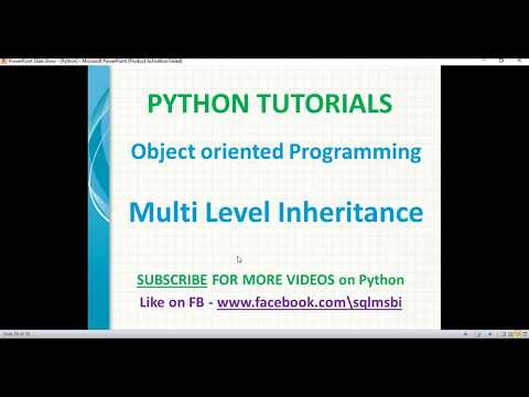 Learn Multilevel inheritance in python | python inheritance | python multilevel inheritance ...