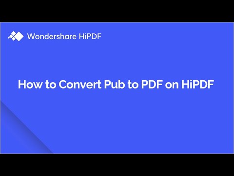 How to Convert PUB to PDF for Free Online | HiPDF