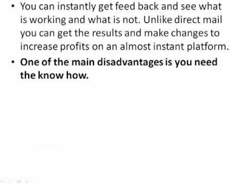 Advantages and Disadvantages of Choosing Internet Marketing in a Business Plan