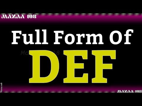 Full Form of DEF | DEF full form | DEF ka full form | DEF means | DEF Stands for | #DEF_Full_Form