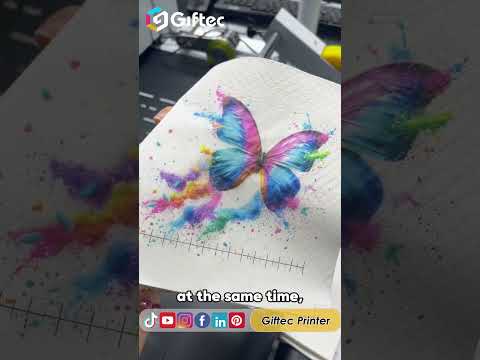 Vivid colorful butterflies are now on your napkins! Lifelike printing is done by single pass printer