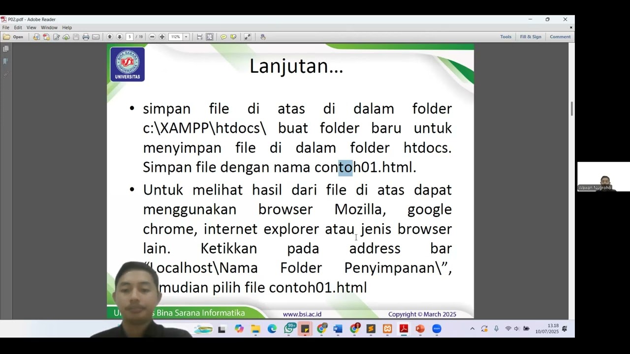 Video Pembelajaran Web Programming I Pertemuan #2